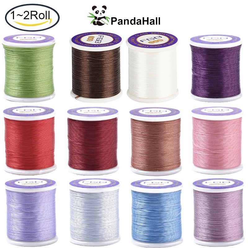 0.1mm Nylon Seed Bead Thread 50m/roll Black White Gray Bracelet Cord ...