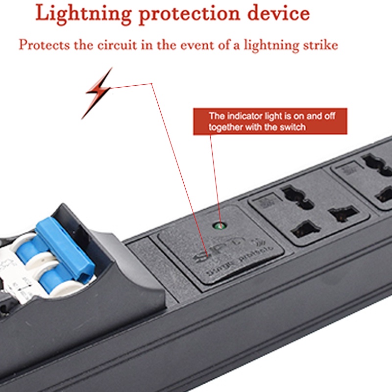 Server Rack Power Distribution Unit PDU Power Strip 2 - 9 Outlets with ...