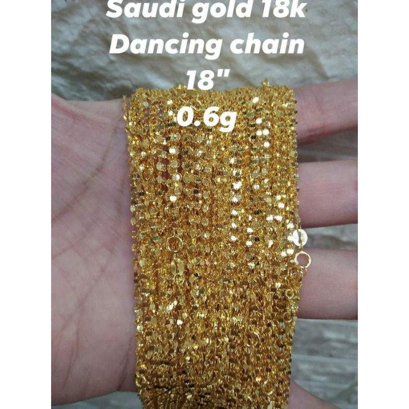 PAWNABLE 18k Saudi g dancing chain 18" | Shopee Philippines
