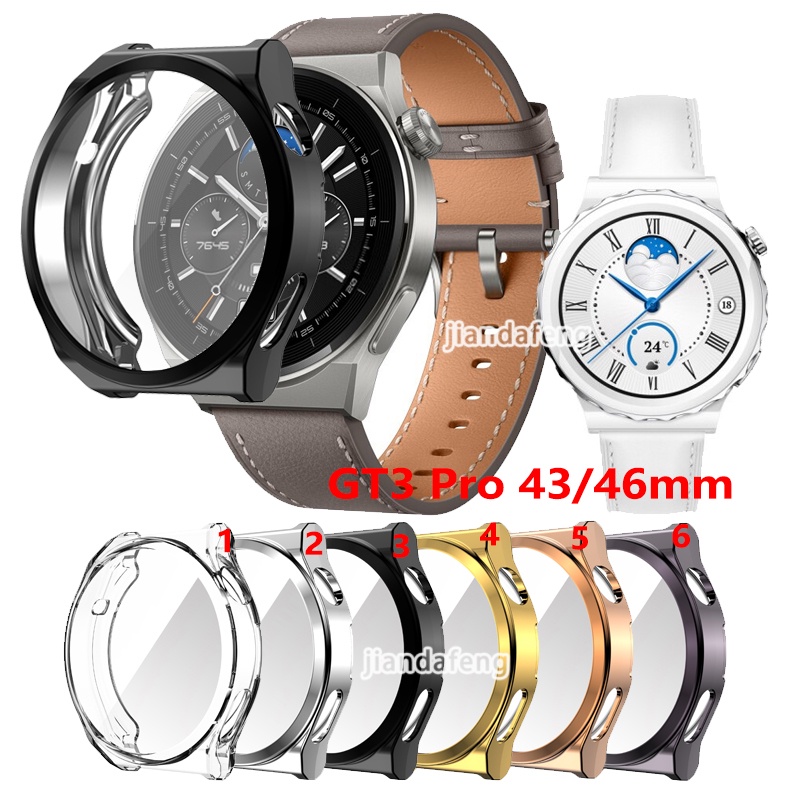 Electroplate TPU Protector Case Clear Cover For HUAWEI WATCH GT3 Pro ...