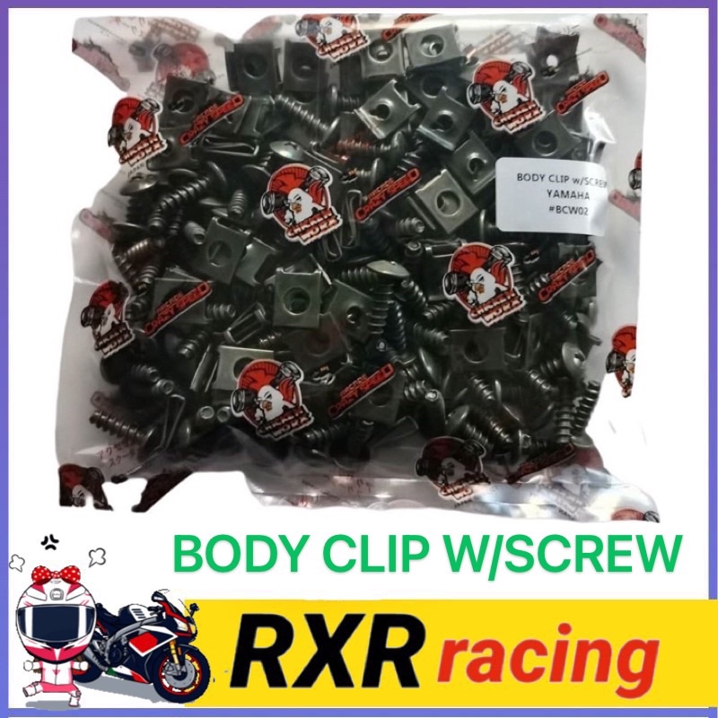 BODY CLIP W/SCREW SET ORIG TYPE 6mm yamaha CHICKEN WORK | Shopee ...
