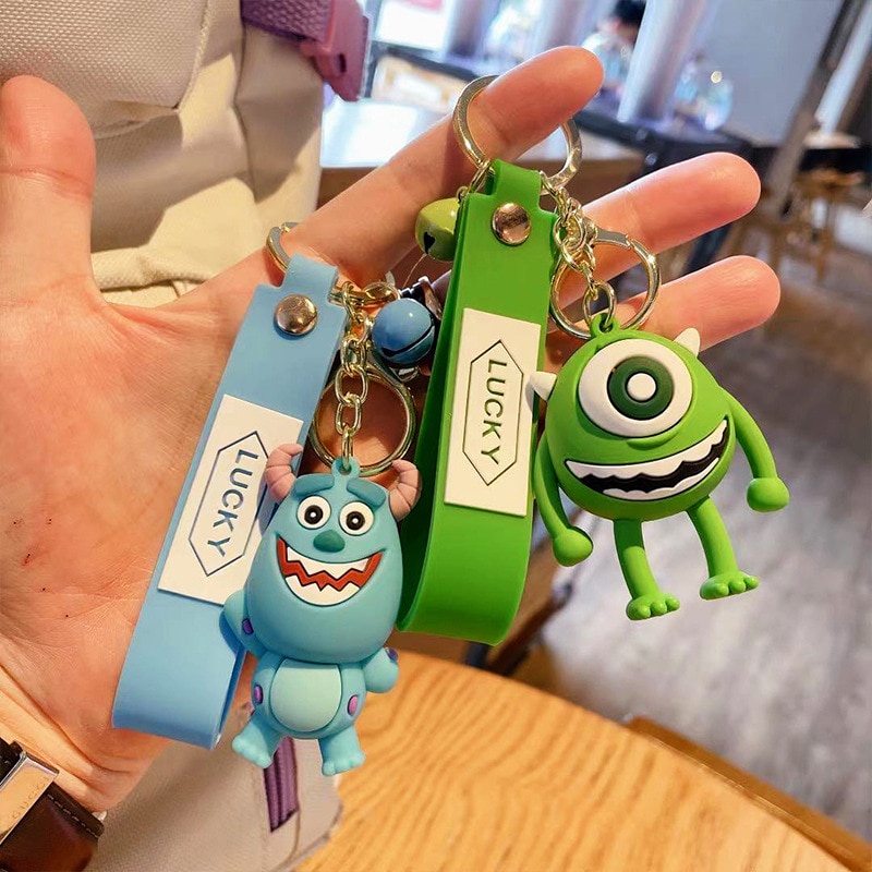 Disney Monsters Inc University Mike Wazowski KeyChain Cute Cartoon ...