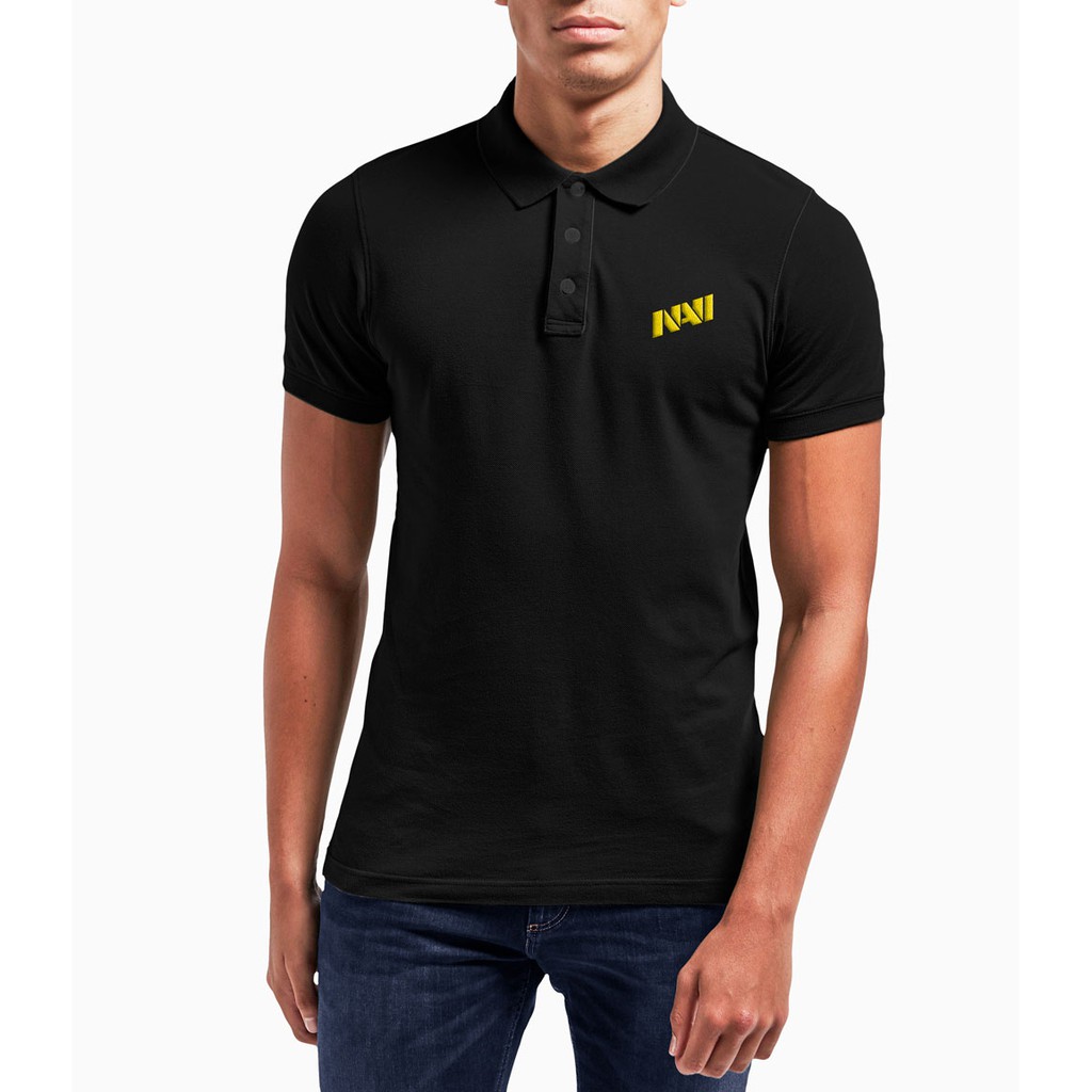 Embroidered Polo T-shirt - team Na'Vi (Natus Vincere) | Shopee Philippines