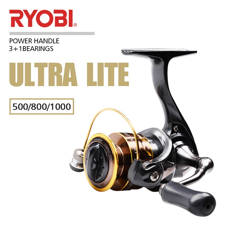 New RYOBI ULTRA LITE 500/800/1000 mini Spinning Fishing Reels 3+1BB ...