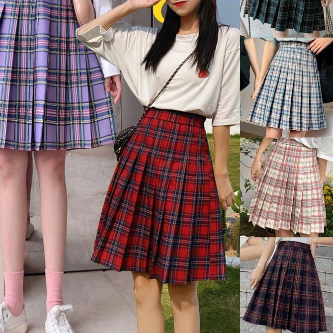 Karakorea 888 Tartan Tennis Midi Skirt / Korean Pleated Skirt / Midi ...