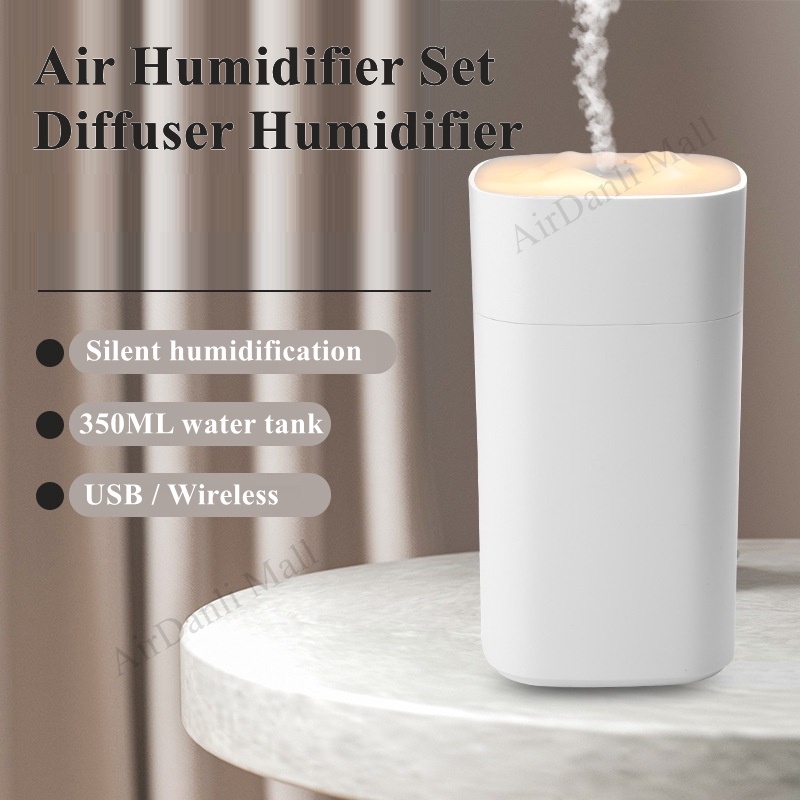 HOT 350ML Wireless Humidifier Rechargeable Ultrasound Air Diffuser ...