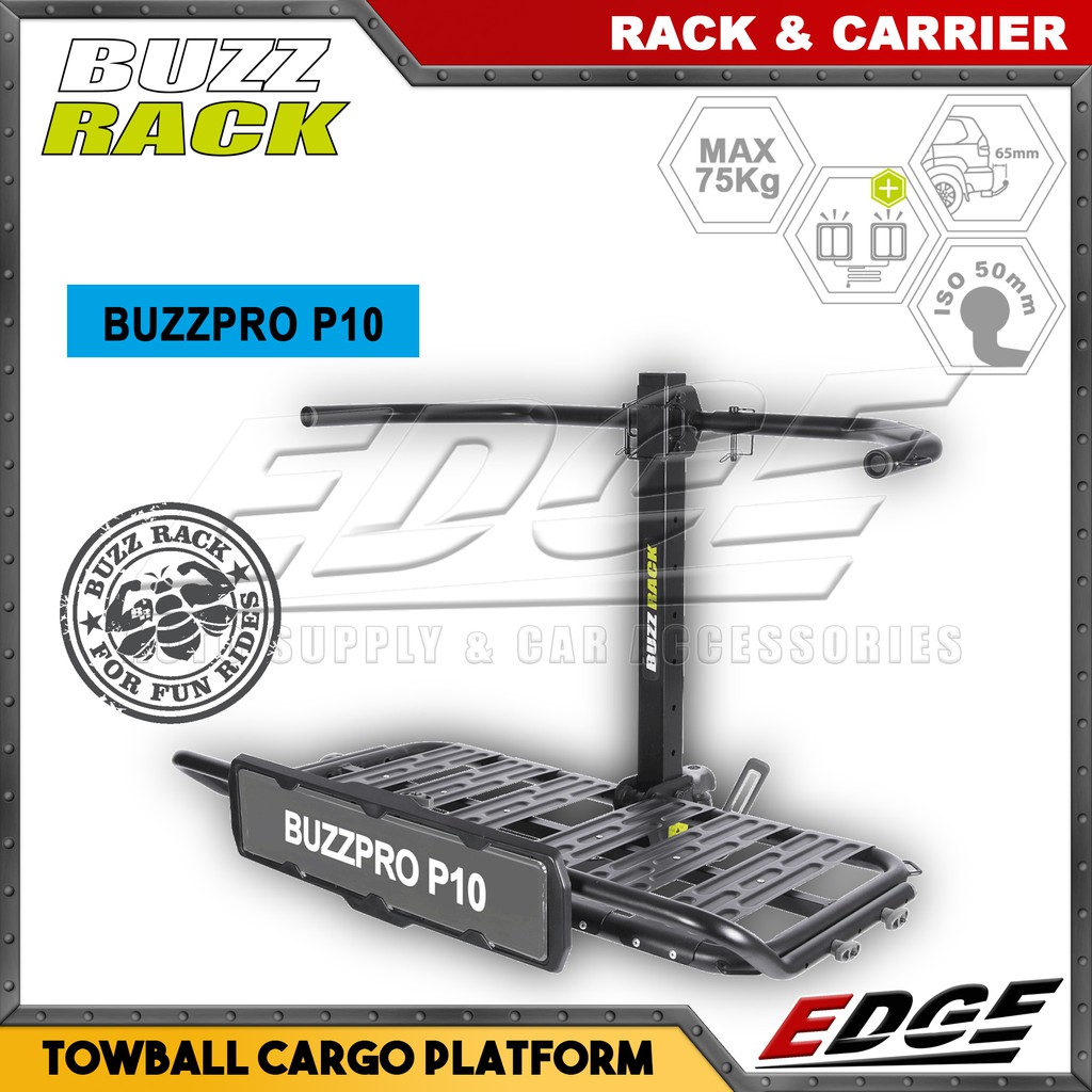 BUZZ RACK BUZZPRO P10 Towball Cargo Platform // auto car carrier hitch mount platform rack tow ...