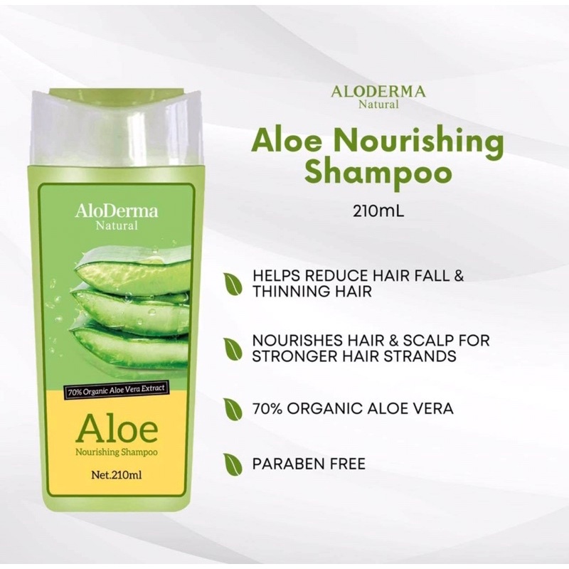ALODERMA Aloe Nourishing Shampoo 210ml ( Made from Organic Aloe Vera ...