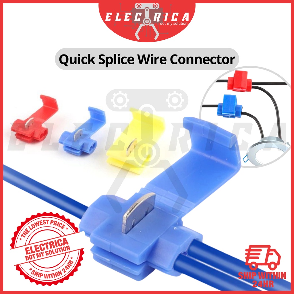 QUICK SPLICE WIRE CLIP CONNECTOR TERMINAL WIRE JOINT & SPIT CONNECTION ...