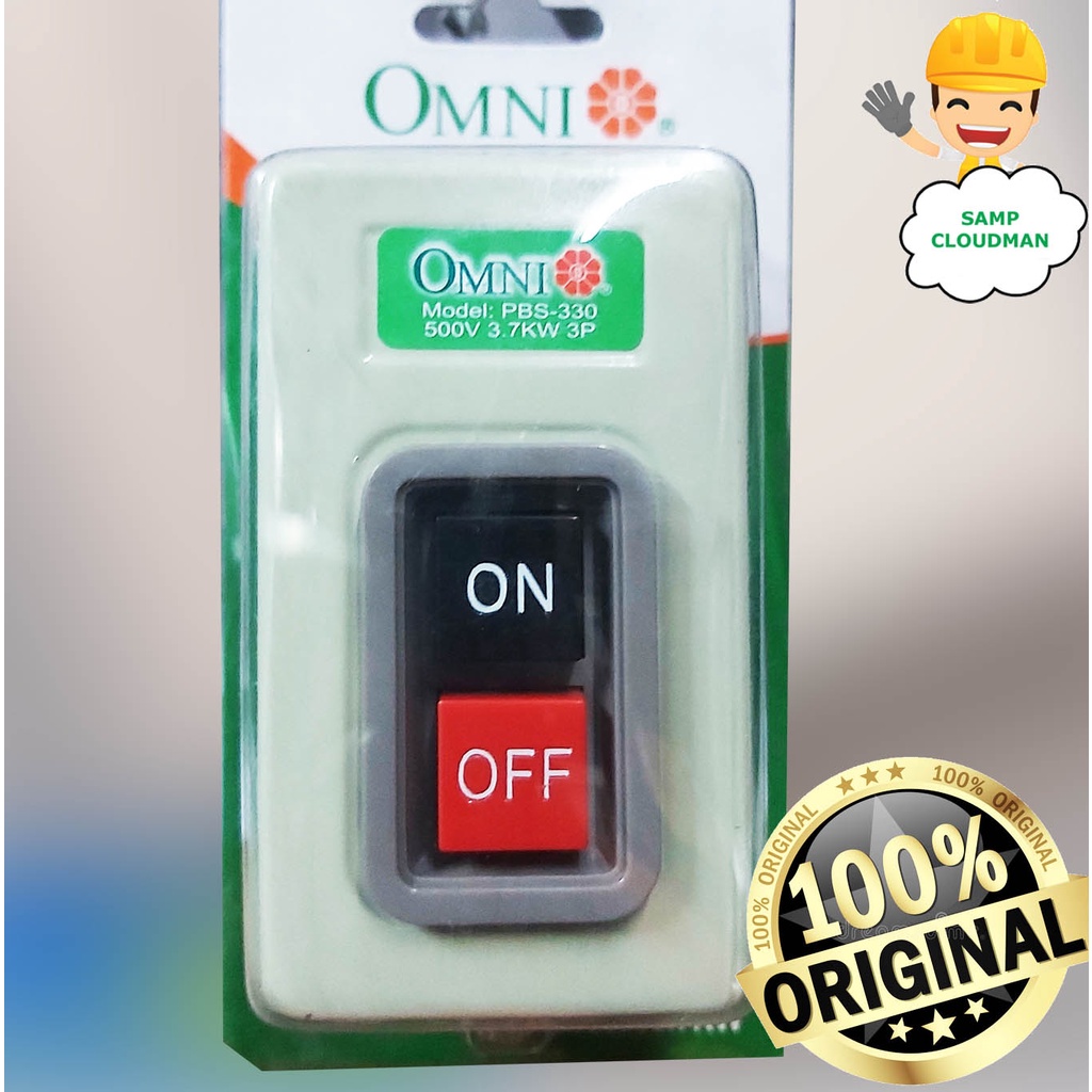Original Omni Push Button Switch 30A 3.7Kw 3P Electrical Power Switch ...