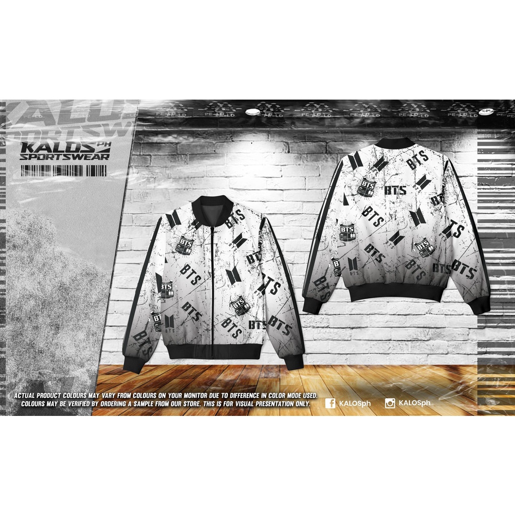 BTS VARSITY JACKET WHIT | Shopee Philippines