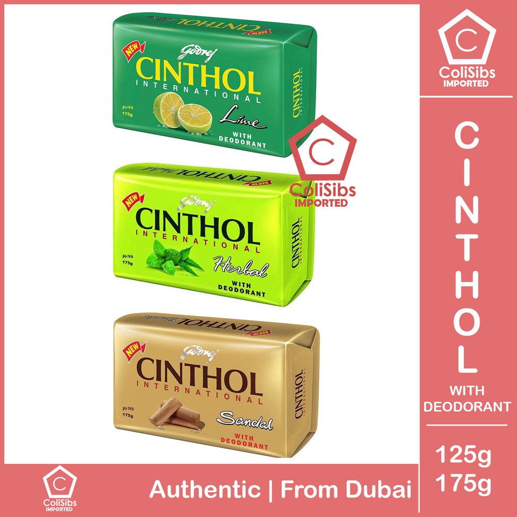 Cinthol Bath Soap 125/175g - Lime/ Herbal/ Sandal - from Dubai | Shopee ...