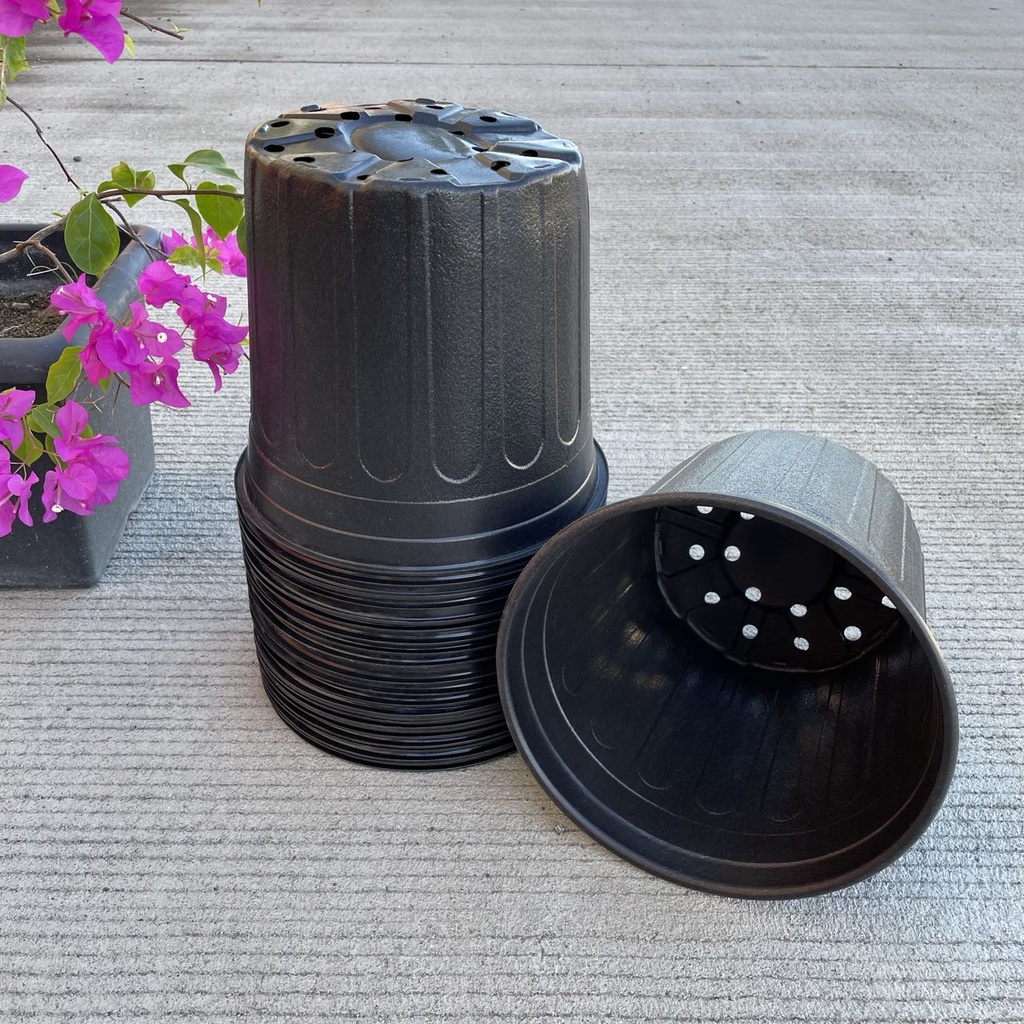 24pcs (16cm-29cm) Long PVC Pots/Black High PVC Flower Soft Pots/Nursery ...