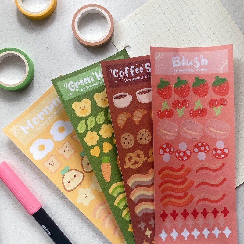 Dreamley.Studios Illustration Sticker Sheet | Shopee Philippines