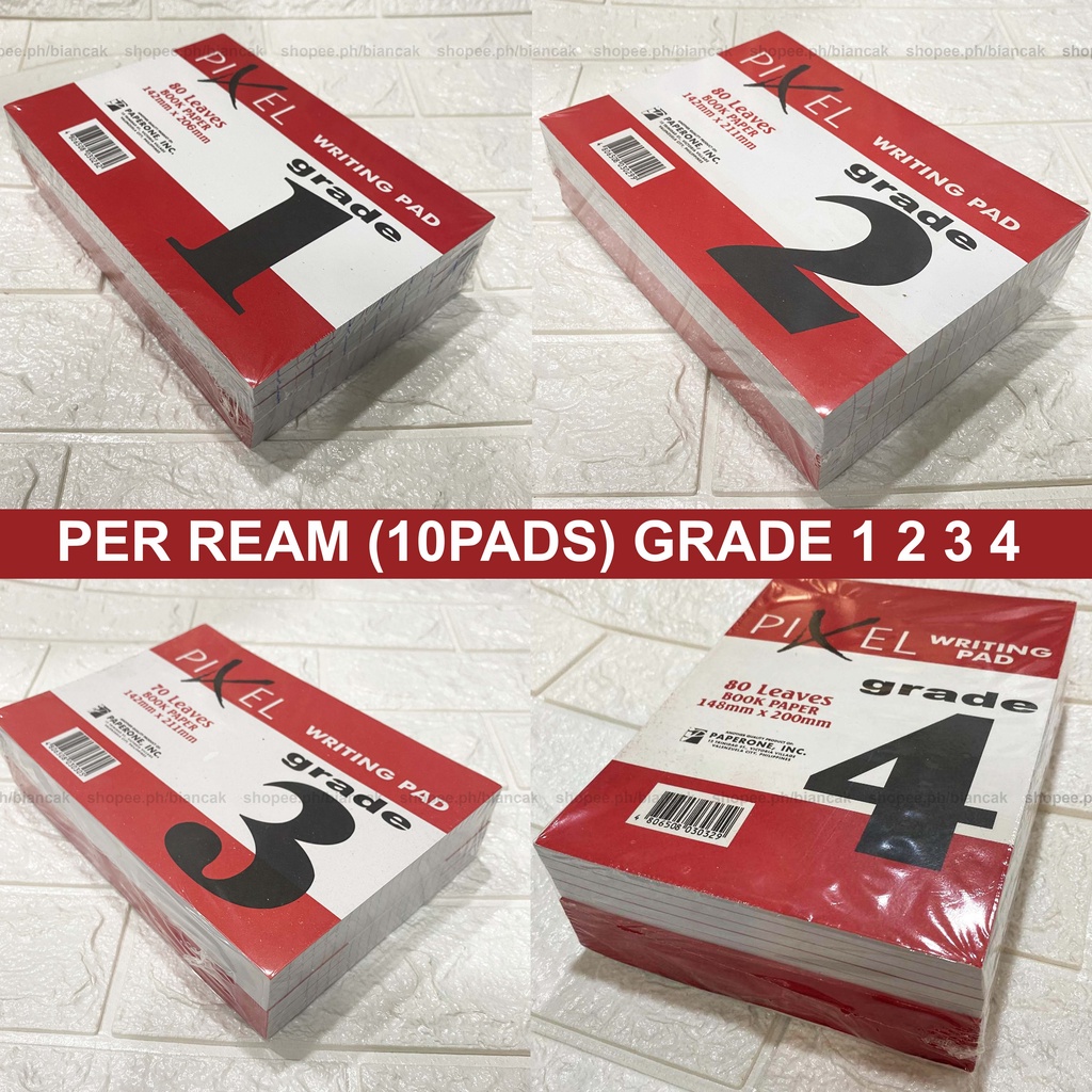 (ONE REAM = 10PADS) PIXEL GRADE 1 2 3 4 PAD (OFFICE SCHOOL SUPPLIES ...