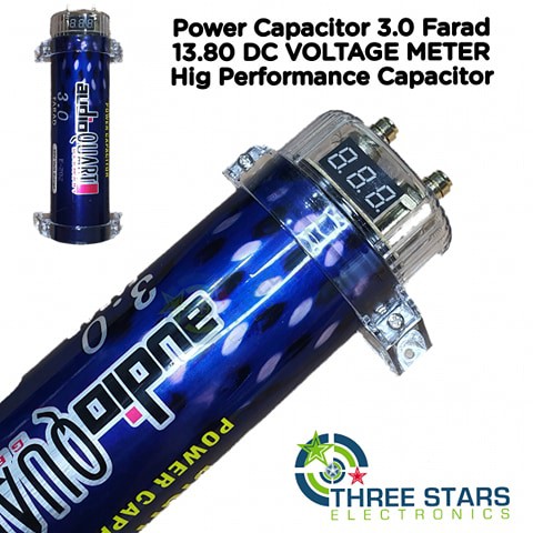 Audio Quart High Performance Car Audio Power Capacitor 3.0 FARAD for ...