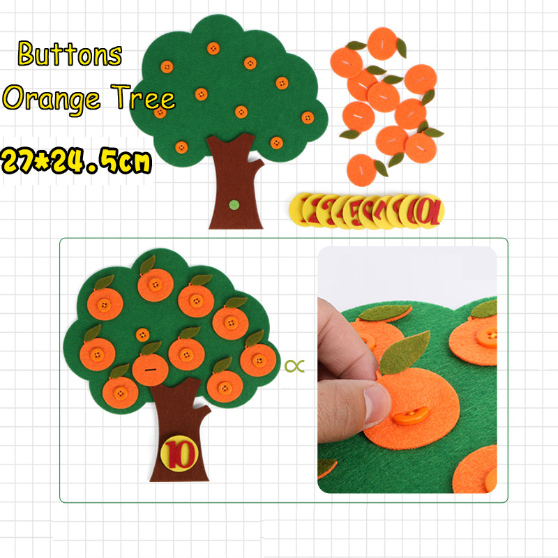 Montessori Learn To Count Children Early Educational Toy Apple Tree ...