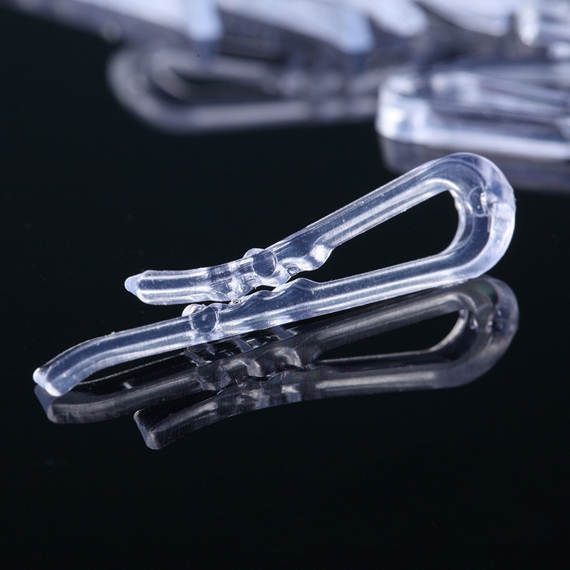 100 PCS Clothes T-shirt Plastic Transparent Clip Multifunctional ...