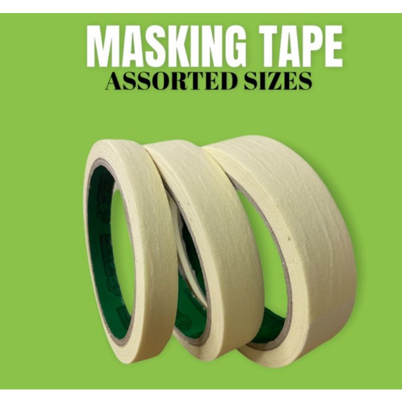 MASKING Tape/ Paper tape (assorted sizes)(happy brand) (SOLD PER PC ...