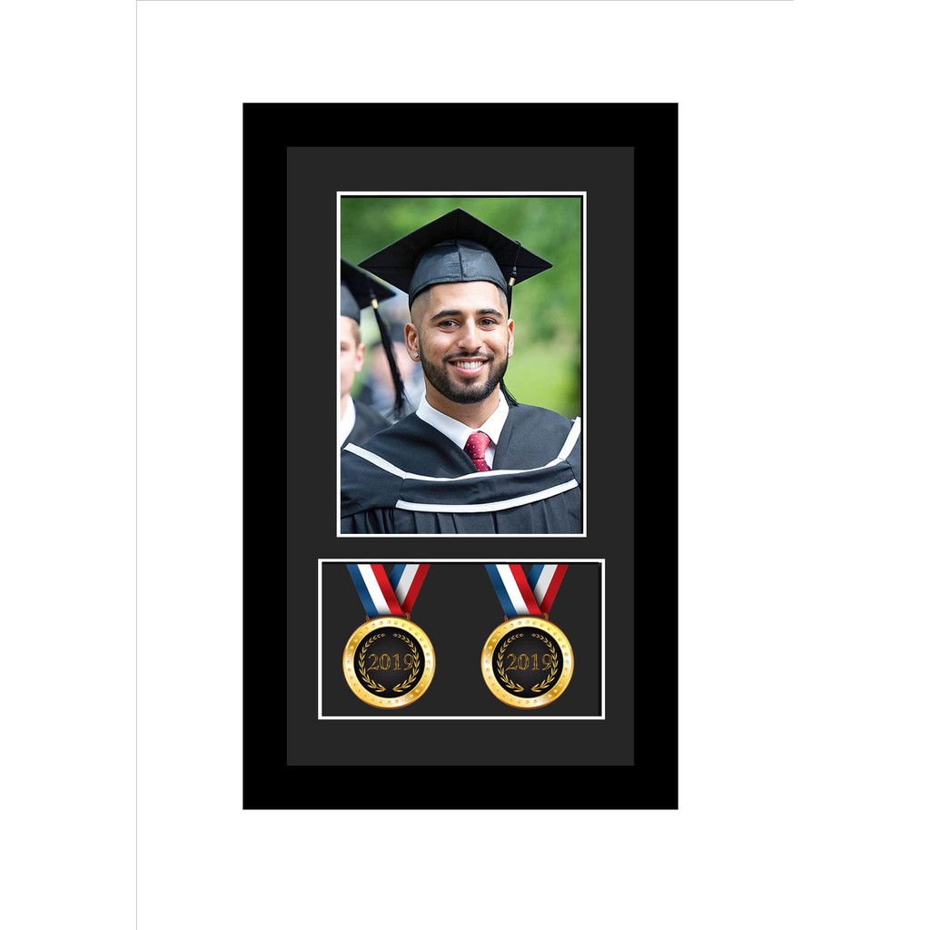 Medal Frame 5R/2pcs Medals & A4 Certificate/2-4 Medals Frame Collage ...