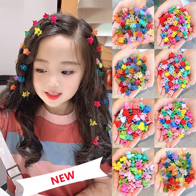20Pcs/Pack Girls Mini Hair Claws Hairpin / Colorful Flower Hair Jaw ...