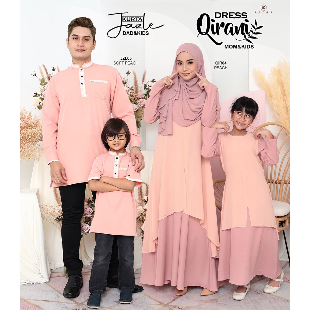 Sedondon FAMILY SET FAMILY KURTA JAZLE & DRESS QIRANI LABUH & LOOSE ...