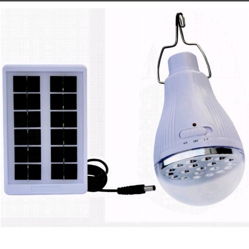 solar led bulb emergency light bulb with solar pannel | Shopee Philippines