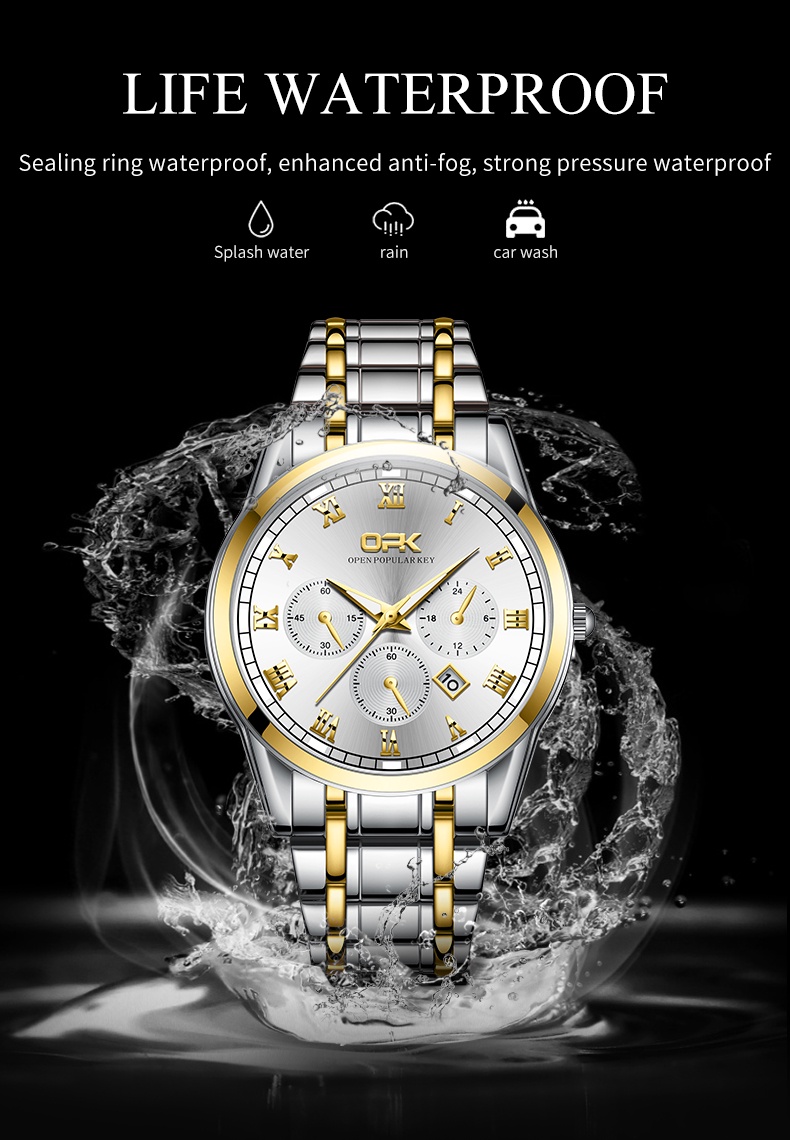 OPK Watch For Men Waterproof Original Genuine Quartz Accurate Luminous ...