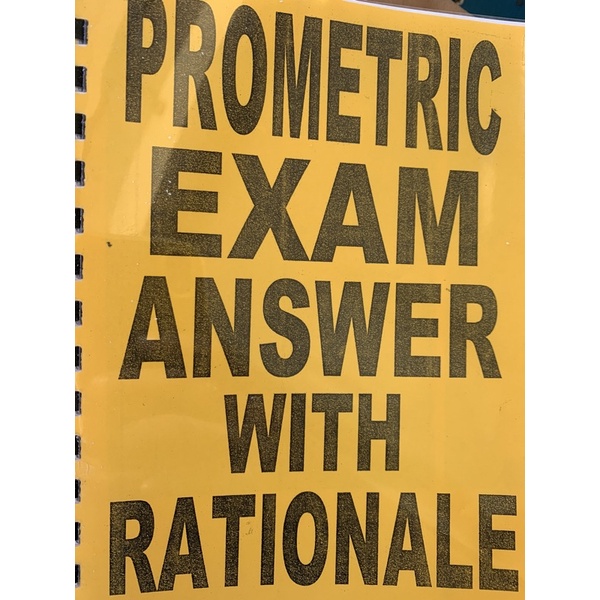 Prometric exam answer & rationale(Nurse) | Shopee Philippines