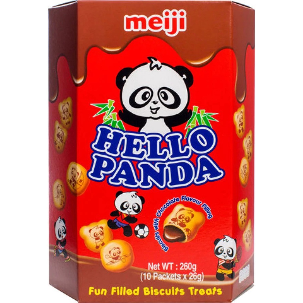 Meiji Hello Panda Chocolate Biscuits Flavoured Filling 260g 10Packets ...