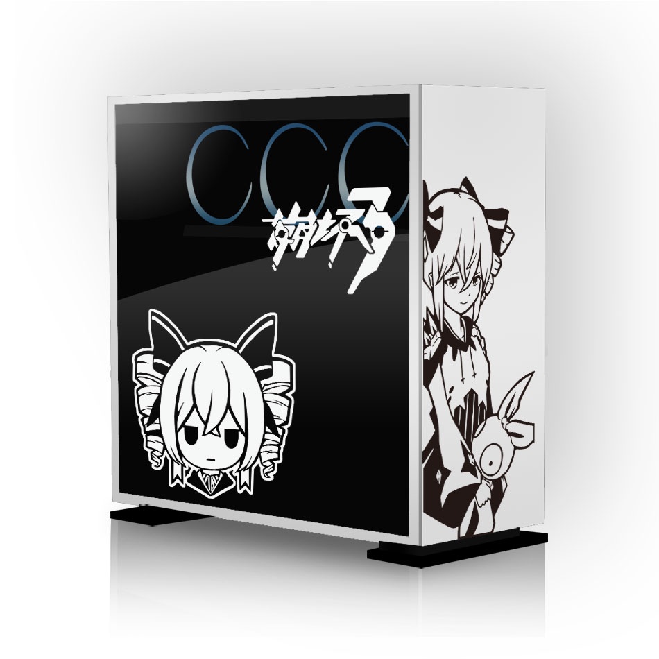 Honkai Impact Game Stickers for PC Case,Cartoon Decor Decals for ATX ...