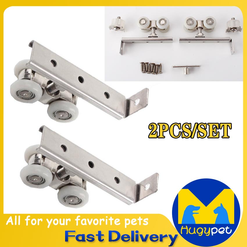 Sliding Door Rollers 50KG Bedroom Wood Door Hanging Wheels Aluminum ...