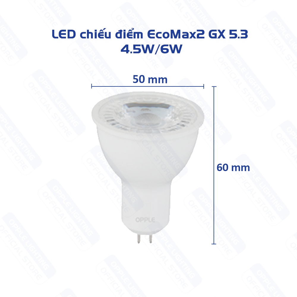 Opple LED Ecomax GX5.3 Spotlight Bulb Yellow Light 36 Degree Projection ...