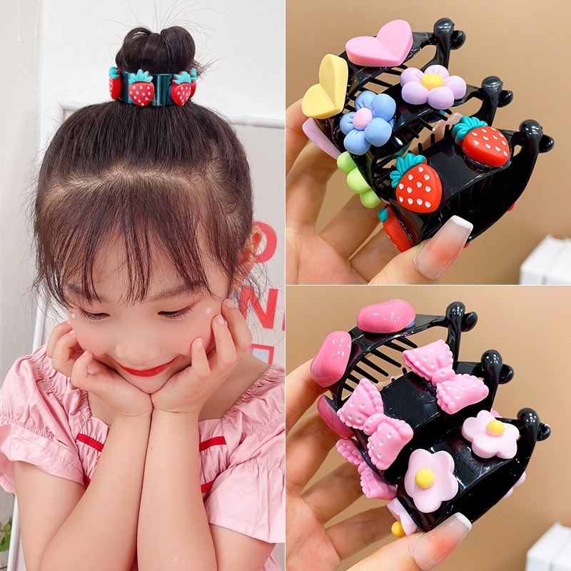 Large Cute Cartoon Ponytail Clip Children Girls Buckle Hair Fixing ...