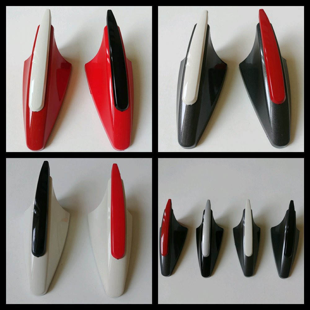 HITAM MERAH PUTIH Shark fin model antenna for car motorbike shark fin ...