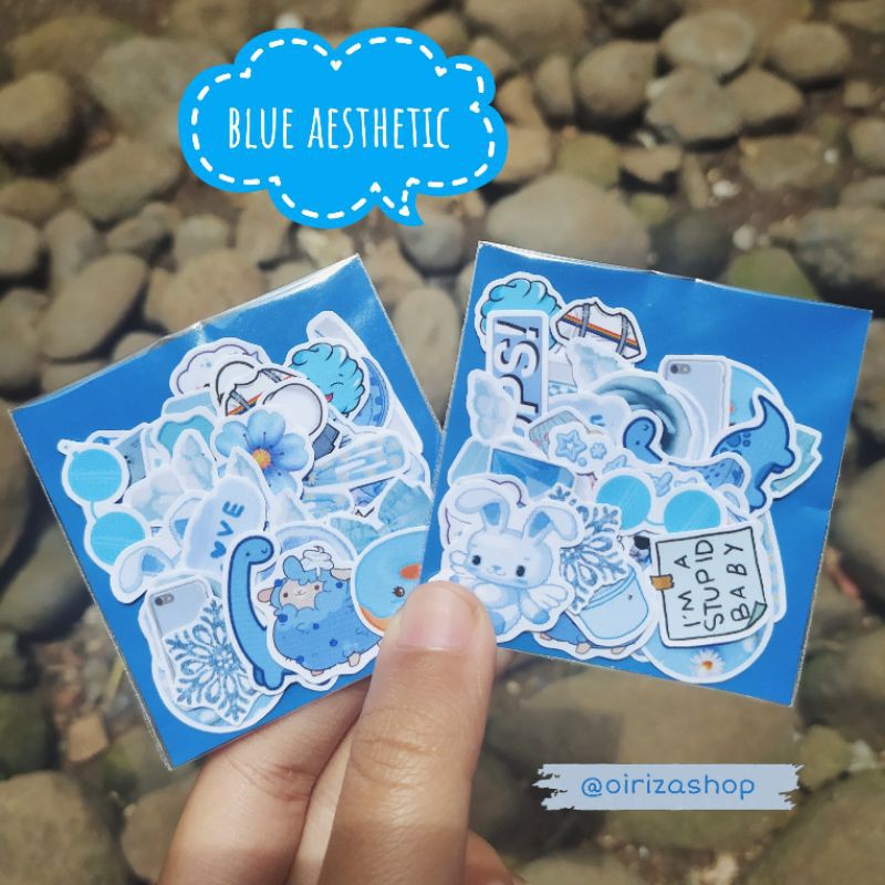 Tumblr HP Stickers / Blue Pastel Aesthetic Sticker Set / A6 Cutting ...