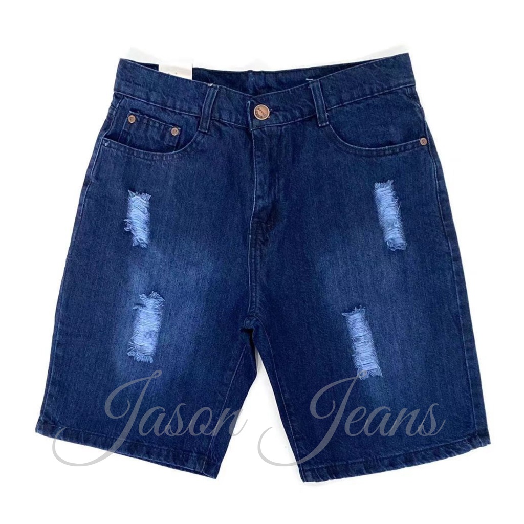 New Korean Fashion Denim Short Tattered Short For Men | Shopee Philippines