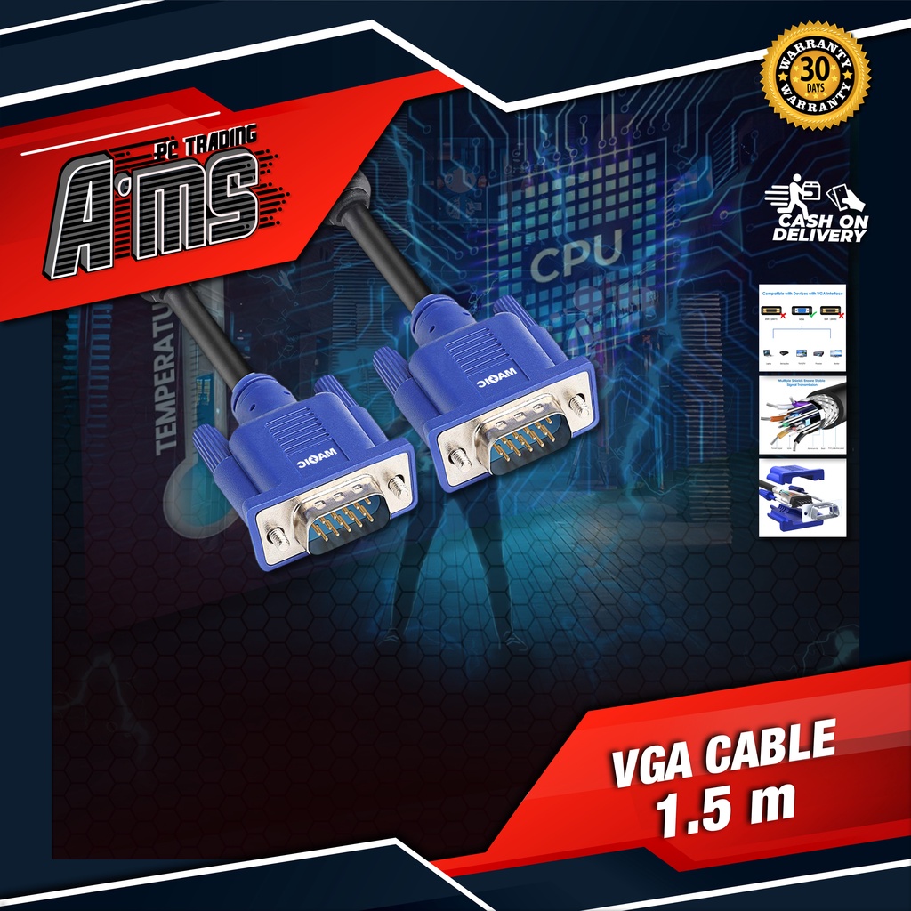 VGA Cable Heavy Duty Heavy Duty Vga Cable Original | Shopee Philippines