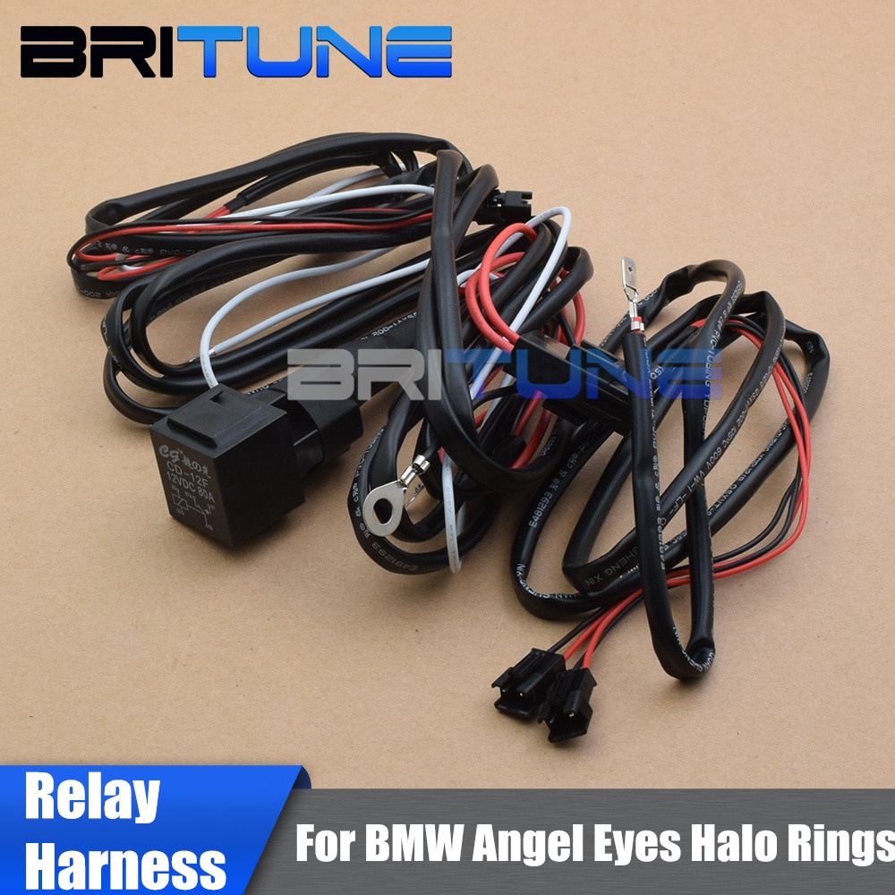Relay Wiring Harness Kit For BMW Angel Eyes Halo Rings LED Or CCFL ...