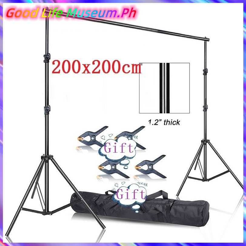 300cm x 300cm* 4 clips /10ft x 10ft Heavy Duty Background Stand ...