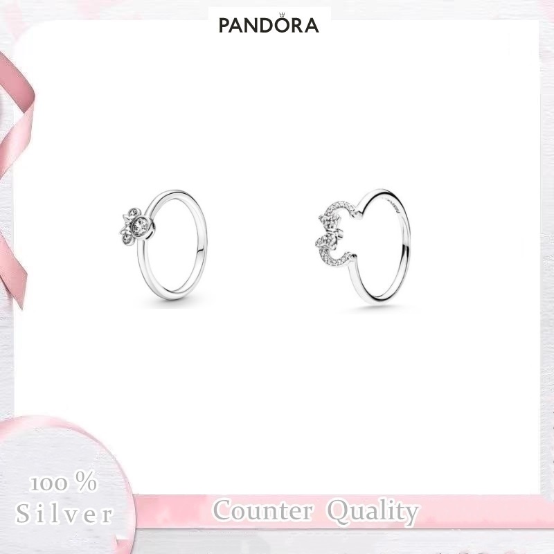 2022 NEW pandora 925 sterling silver Disney Mickey and Minnie Ring ...