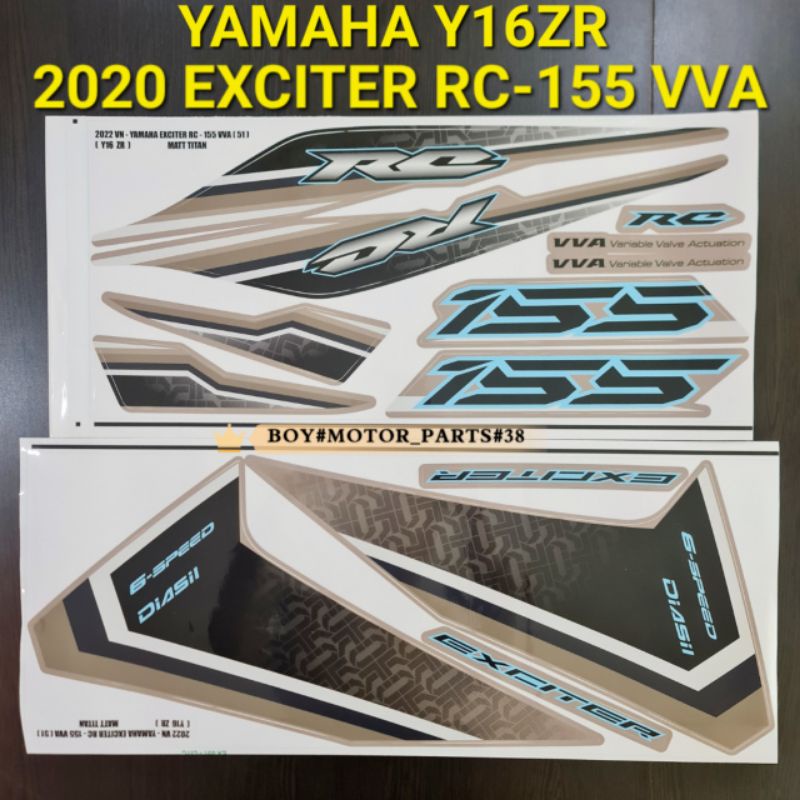 YAMAHA Y16 Y16ZR 2022 EXCITER RC 155 VVA ( 51 ) BODY STICKER | Shopee ...