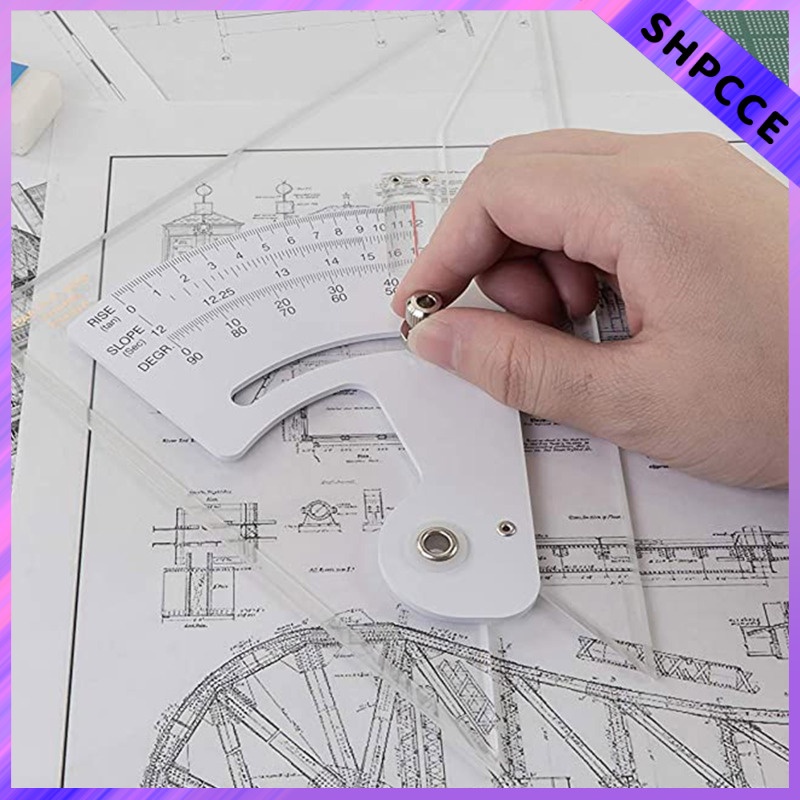 Clear Drafting Triangle Ruler Metric Adjustable Architectural Graphic ...