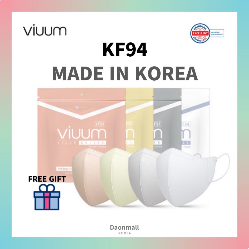 VIUUM ⭐KF94⭐ Colored Mask Made in Korea Deluxe 4Ply Color Mask BTS V ...