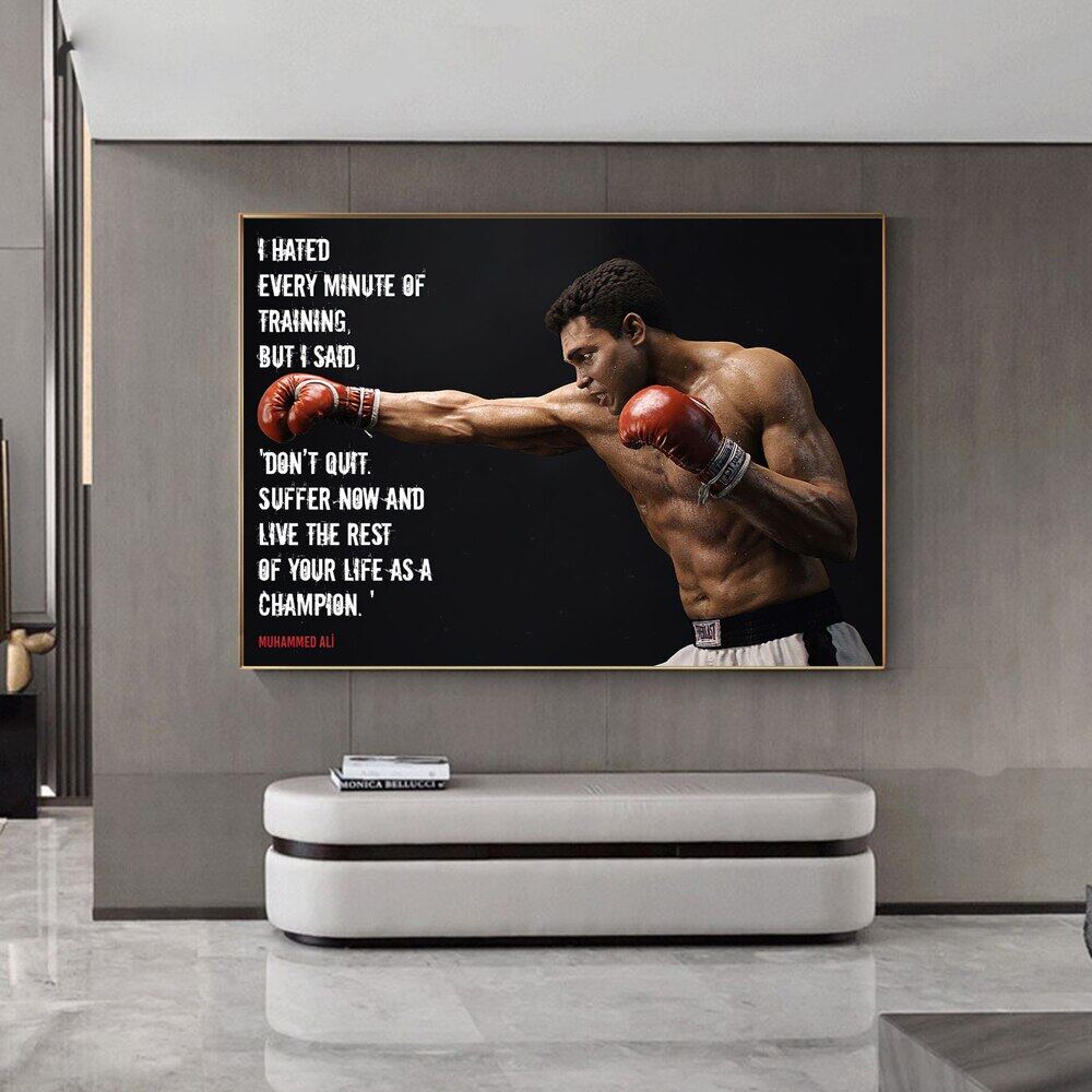 Inspirational Wall Art Muhammad Ali Canvas Print Decoration for Office ...