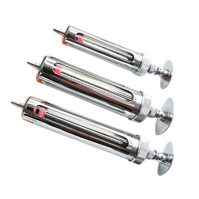 1Pcs 10/20/30/50ml Syringe Stainless Steel Veterinary Metal Pig, Cattle ...