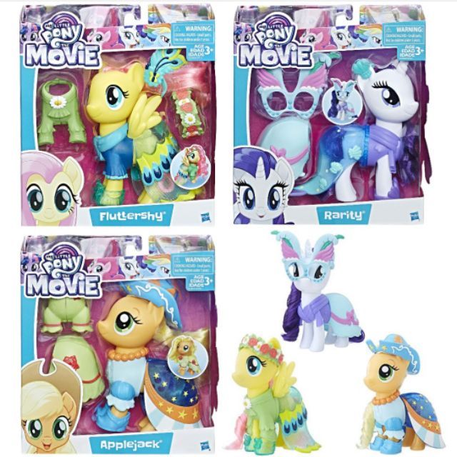My Little Pony Snap-On Fashion Fluttershy Applejack Rarity Horse ...