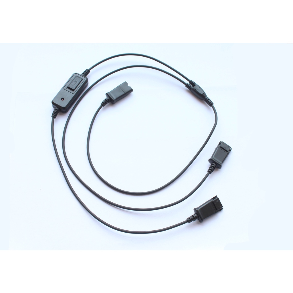 Y cable with volume control for call center headset,training using,QD ...