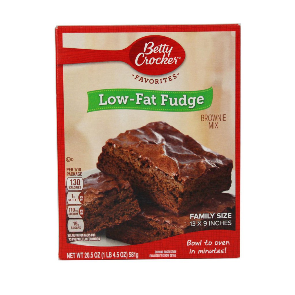 Betty Crocker Low Fat Fudge Brownie Mix 20.5oz | Shopee Philippines