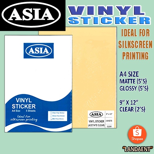Asia Vinyl Sticker (Ideal for silk screen printing) | Shopee Philippines